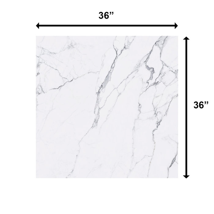 Qube Tiles Statuarietto 36" x 36" Marble Statuario Look Spanish Tile | Wayfair